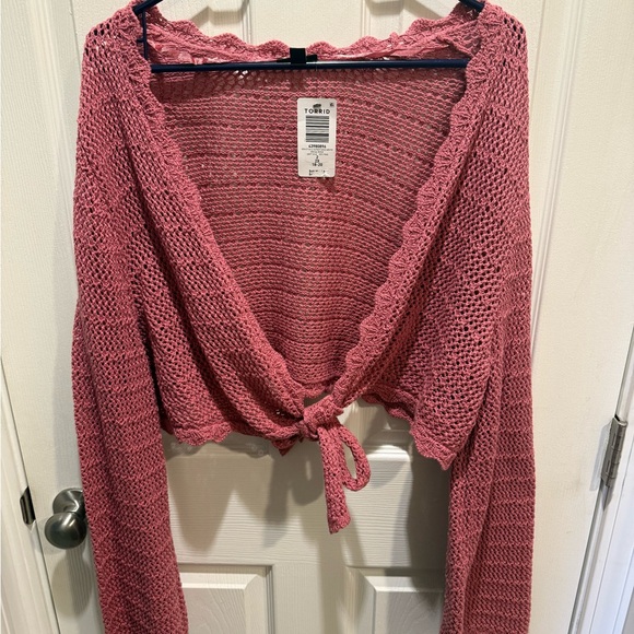 torrid | Sweaters | Torrid Dusty Rose Tiefront Cardigan | Poshmark